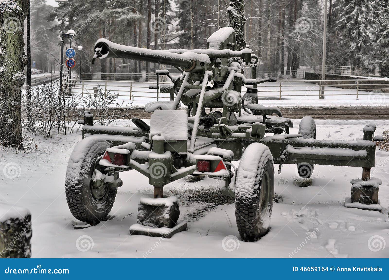 The Old Cannon from World War II Stock Photo - Image of heavy ...
