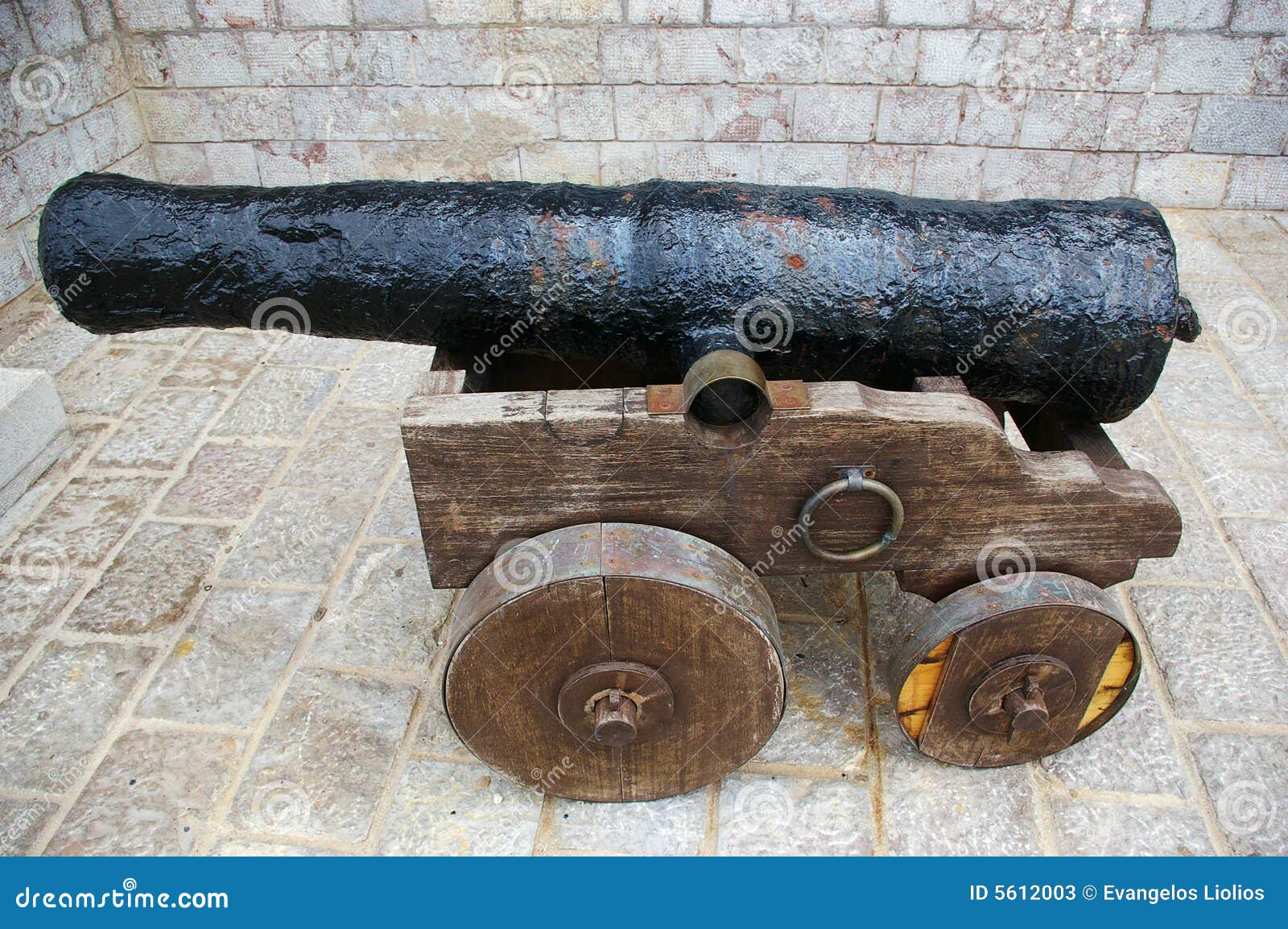 Old canon stock image. Image of ancient, bricks, weapon - 5612003