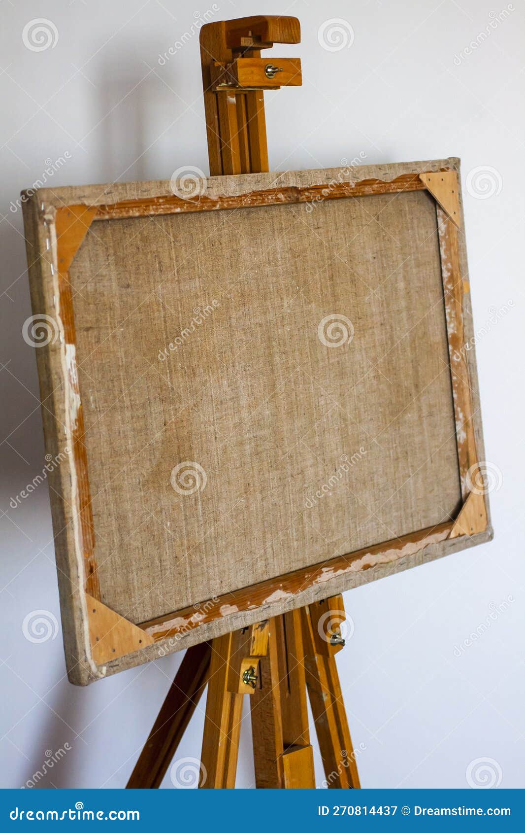 Old Canvas on the Molbert Reverse Side Stock Image - Image of paper ...