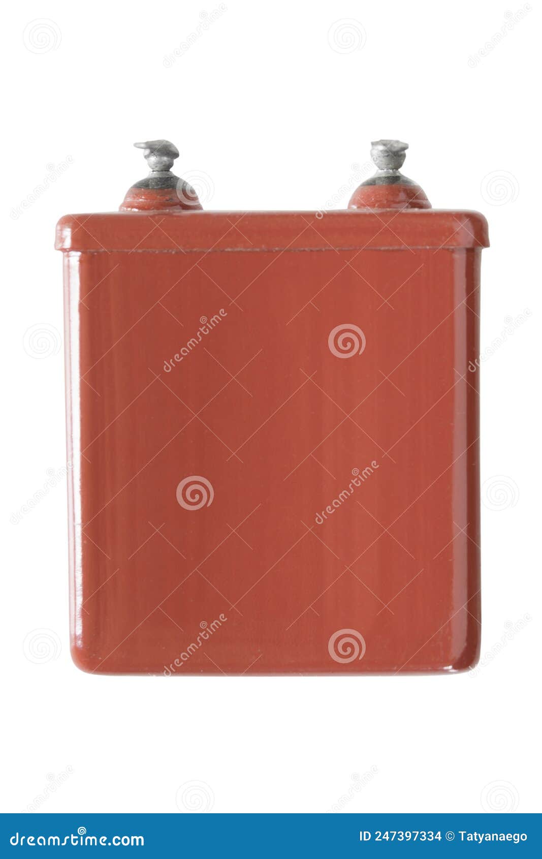 Old capacitor isolated stock photo. Image of technology - 247397334