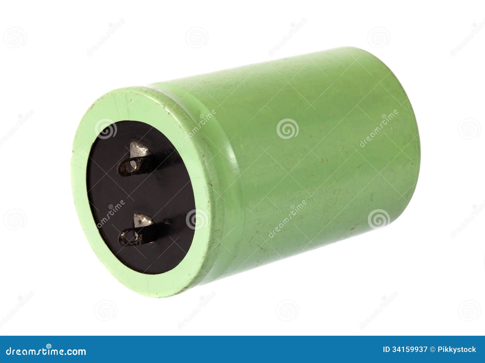 Old capacitor stock image. Image of isolated, electricity - 34159937