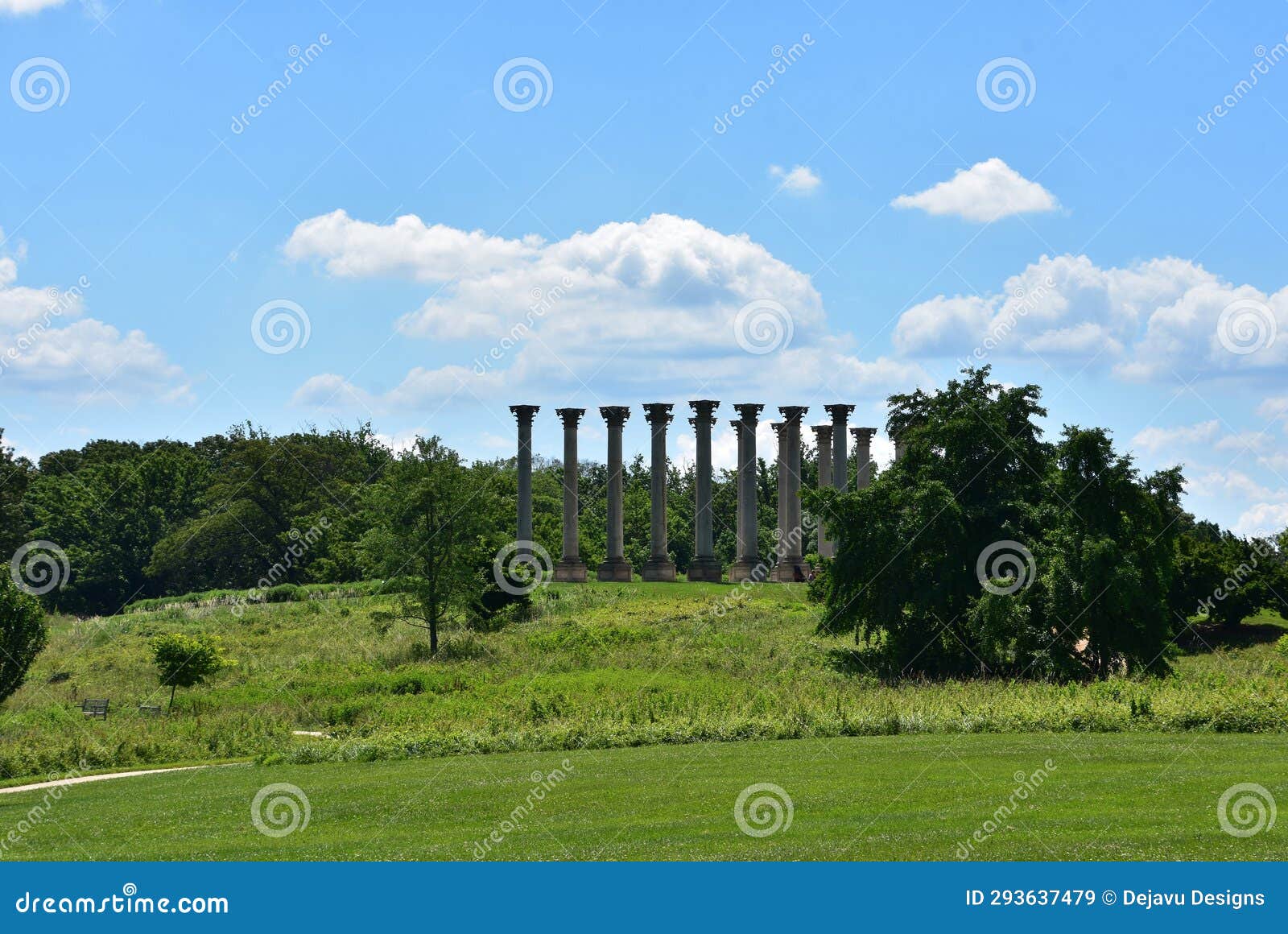 Old Capitol Pillars in DC Botanical Garden Editorial Stock Image ...