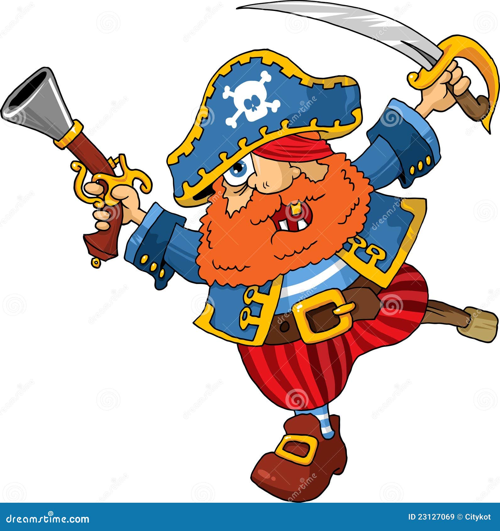 Old captain stock illustration. Illustration of skull - 23127069