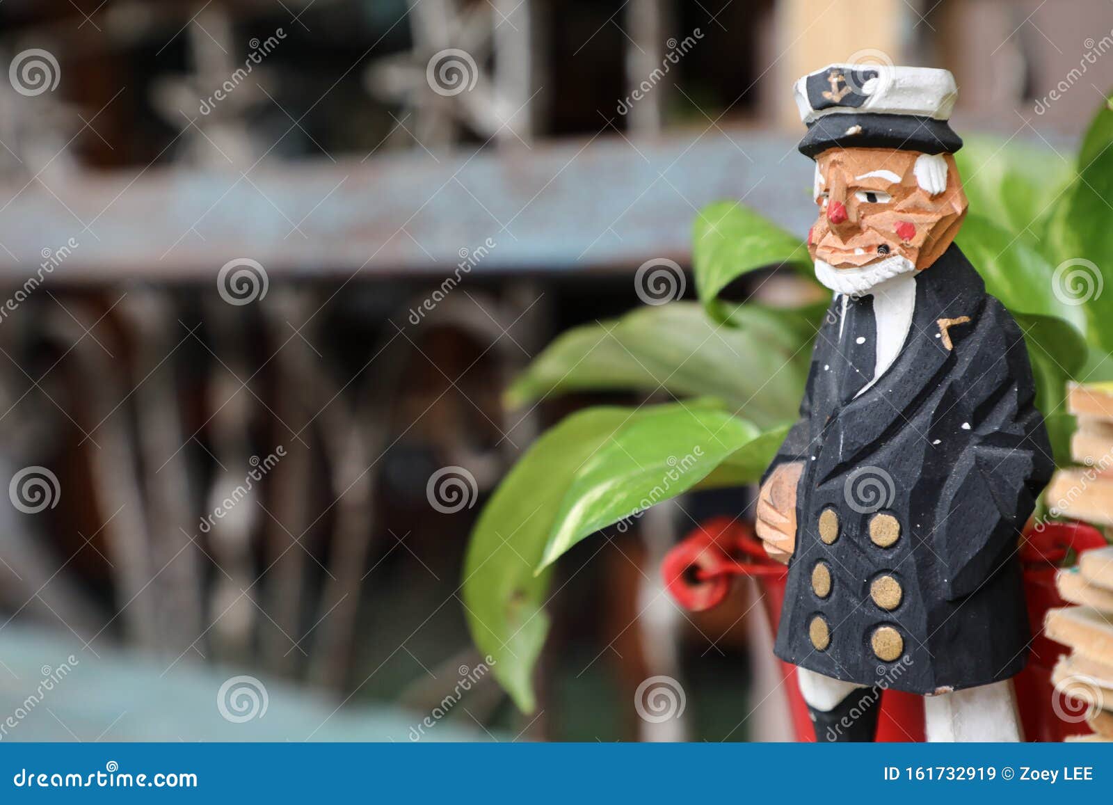 The Old Captain Imagined the Time of Sailing that Year. Stock Image ...