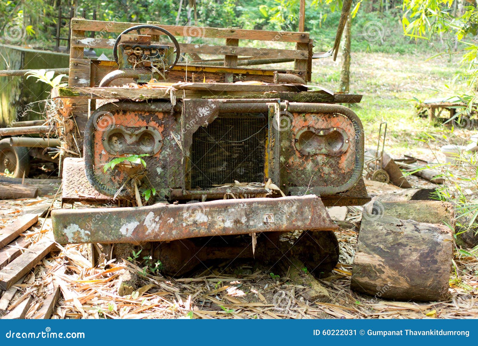 Old Car Antique Rusted Left in Farm Stock Image - Image of antique ...