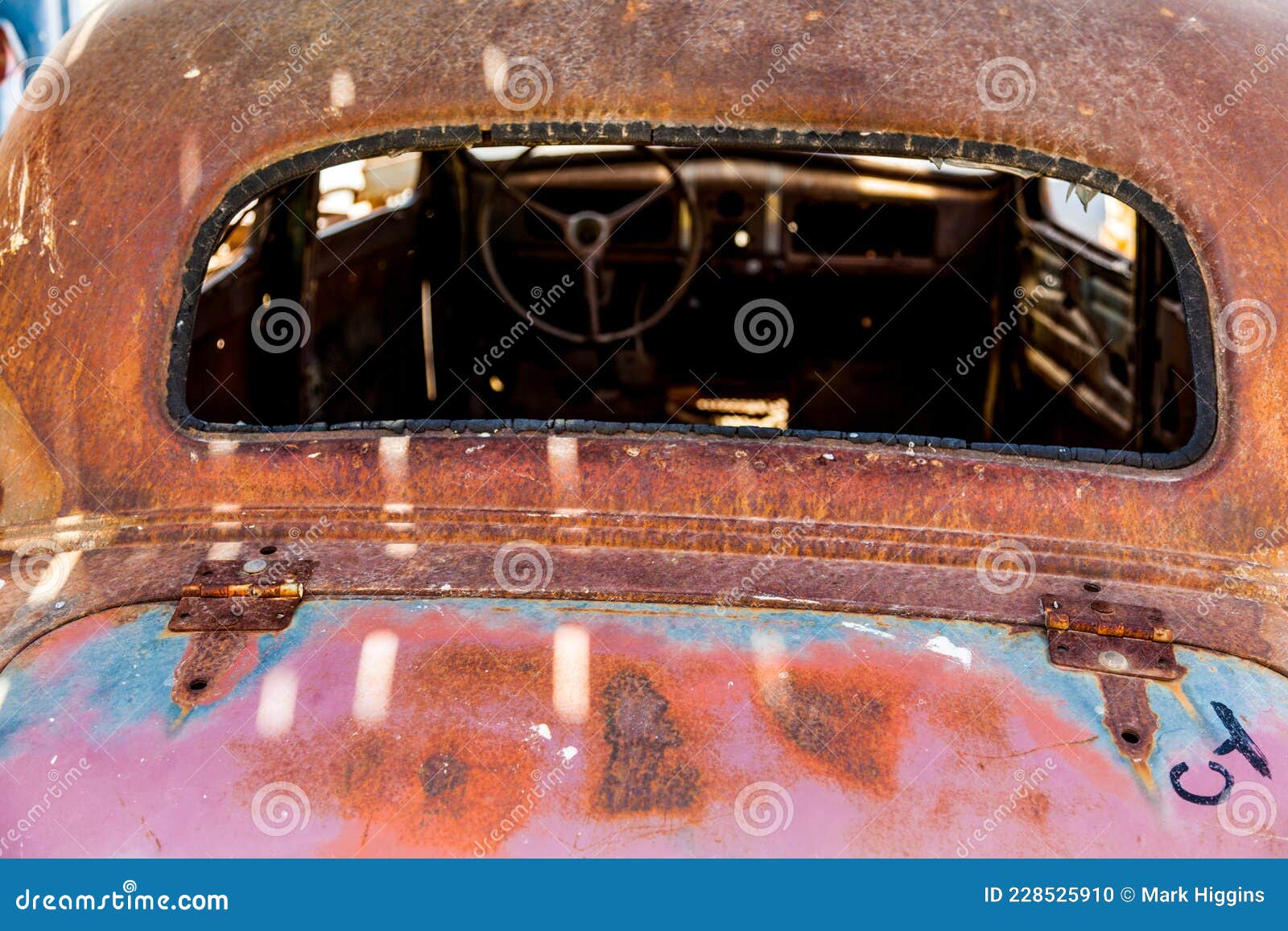 Old car stock photo. Image of worn, rusty, derelict - 228525910