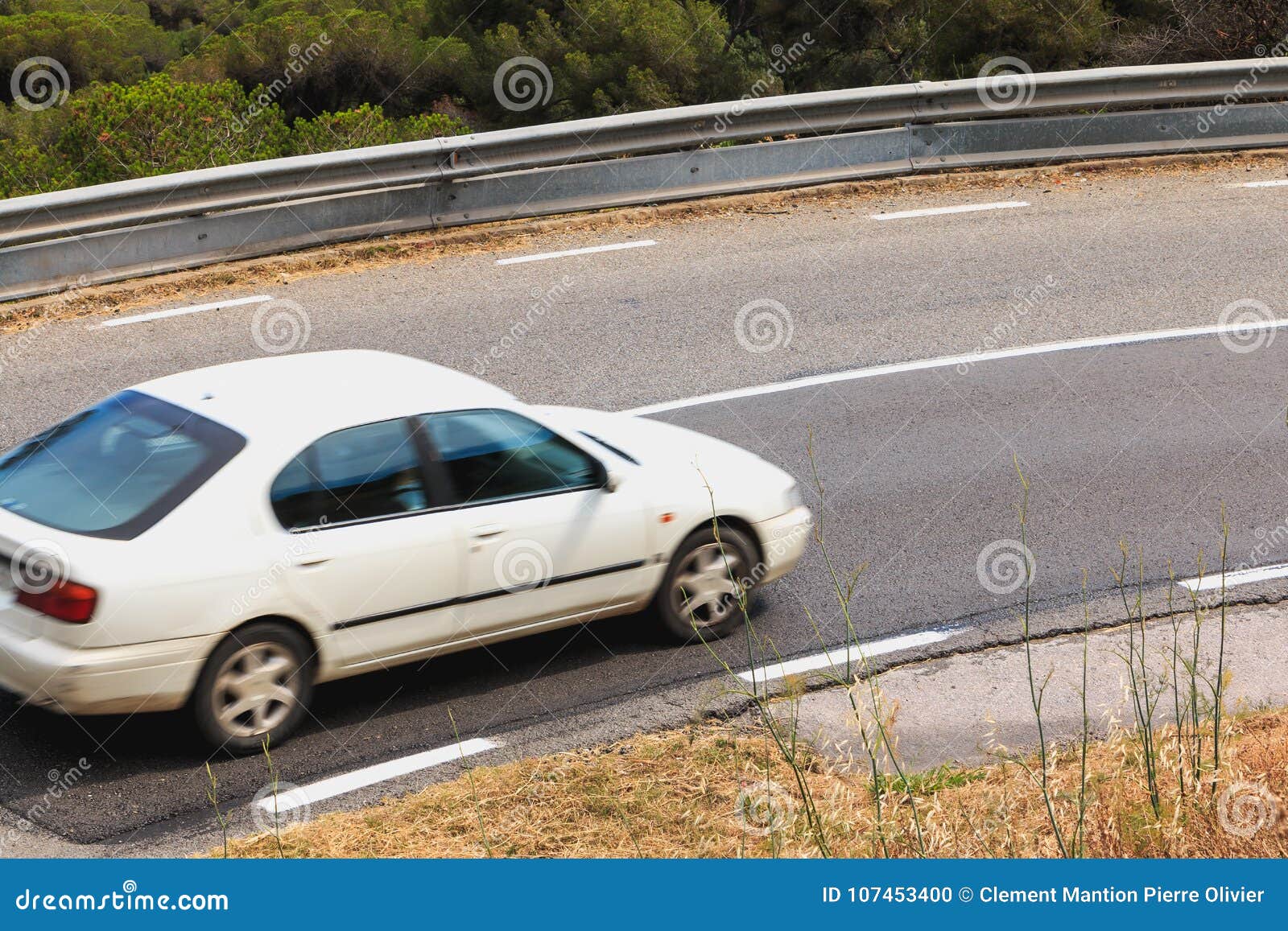 Old Car in a Bend on a Mountain Road Stock Photo - Image of design ...