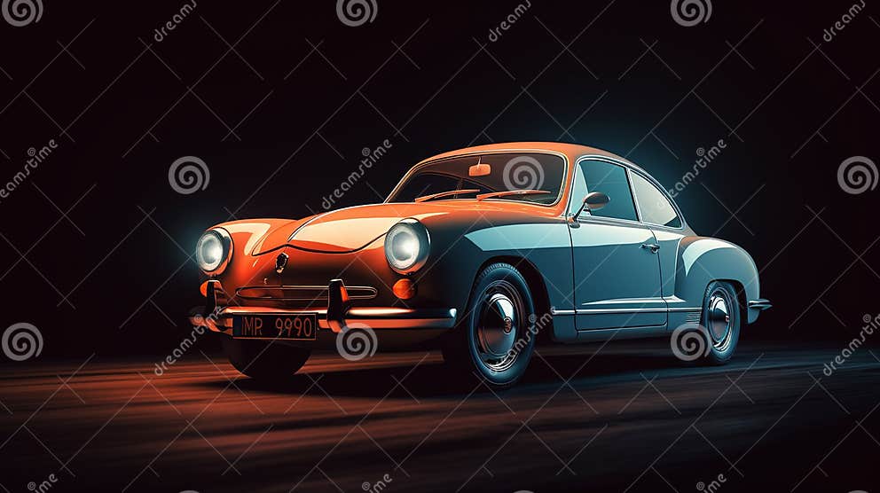 Old Car in a Comic Book a Heros Ride Stock Illustration - Illustration ...