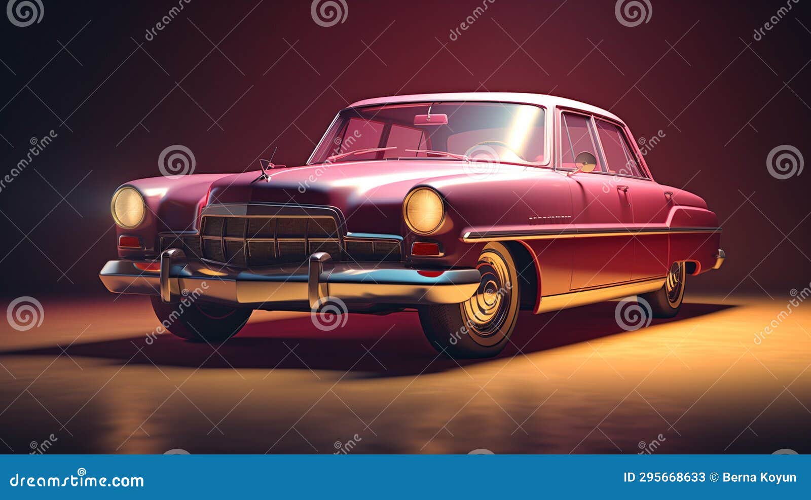 Old Car in a Comic Book a Superheros Ride of Choice Stock Illustration ...