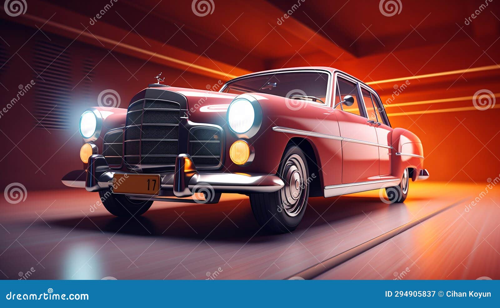 Old Car Elegance Vintage Panache Stock Illustration - Illustration of ...