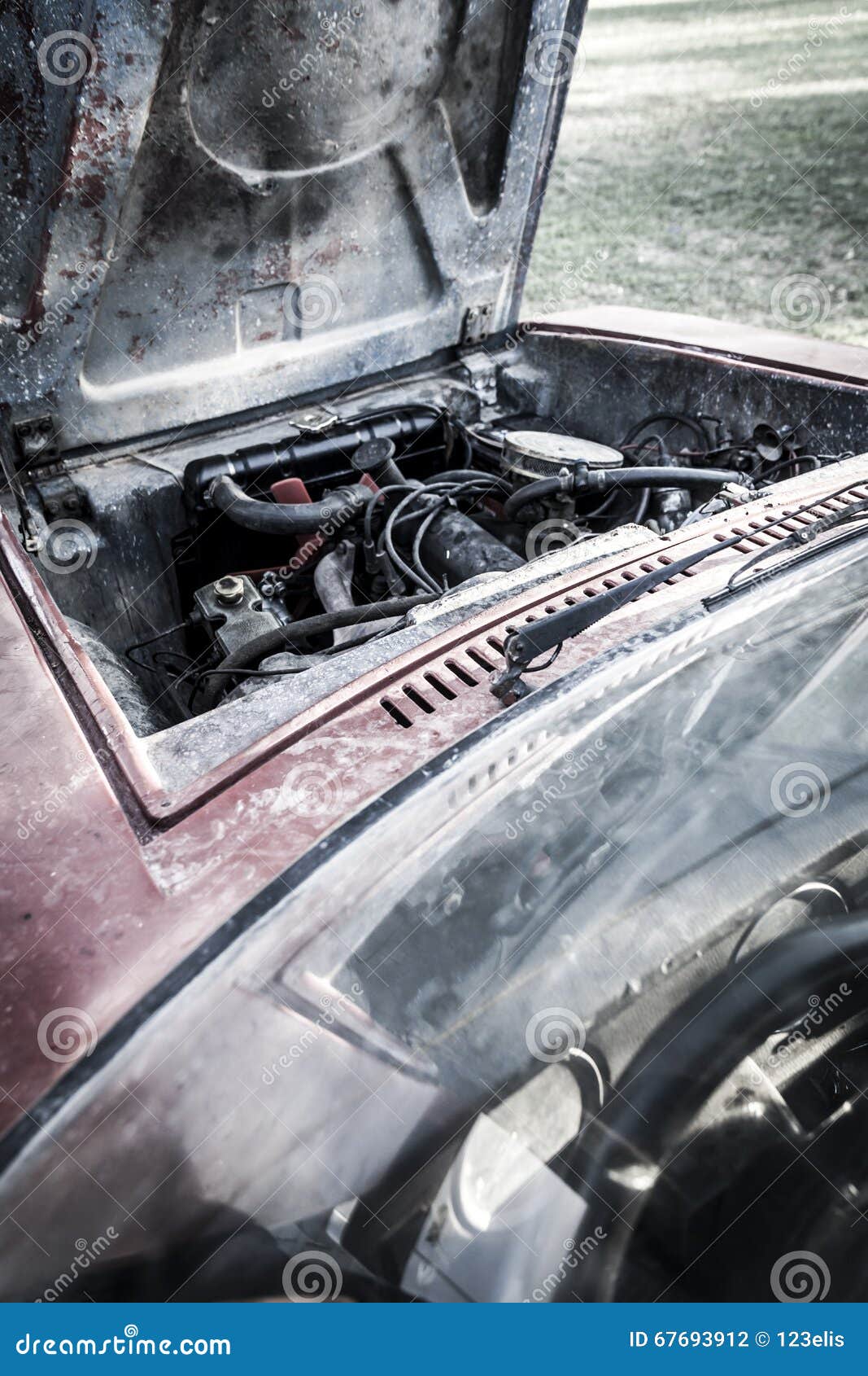 Old Car Engine stock photo. Image of pistons, manufacturing - 67693912