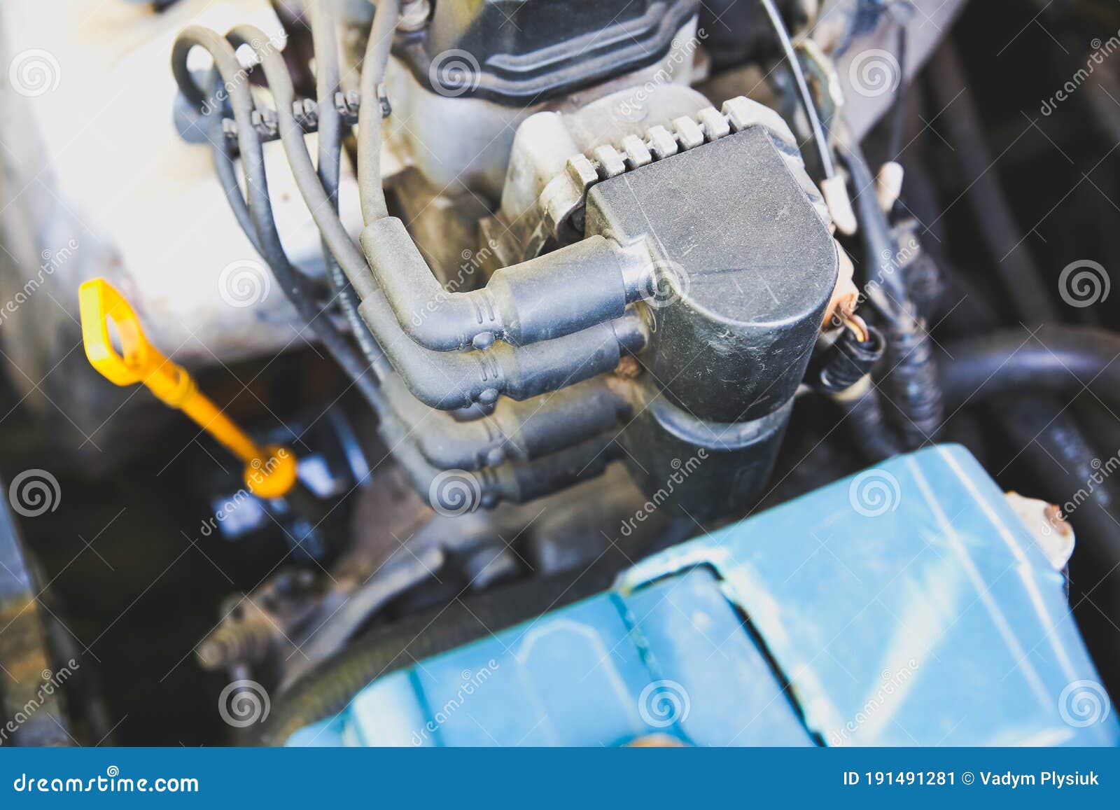 Old Car Engine. Inner Details Of Machine Royalty-Free Stock Photo ...