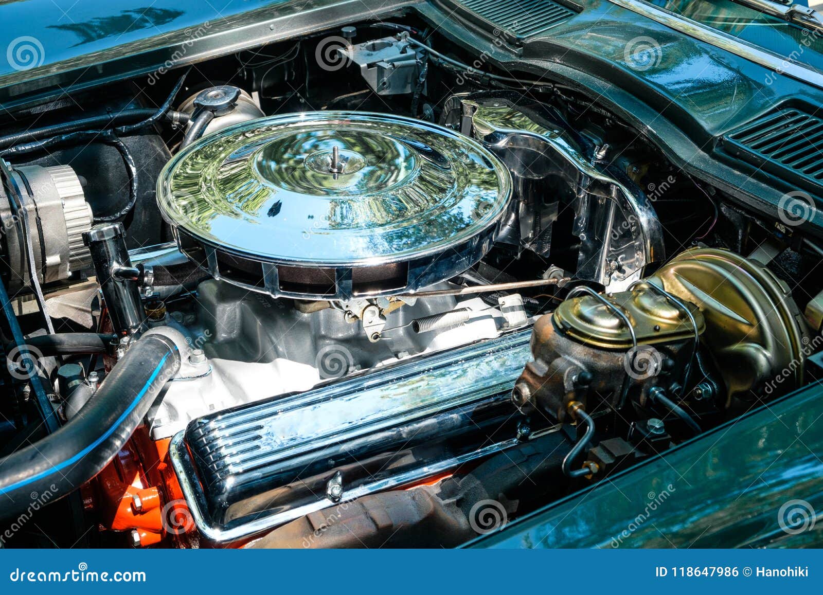Old Car Engine Interior - Oldtimer Automobile Motor - Editorial Photo ...