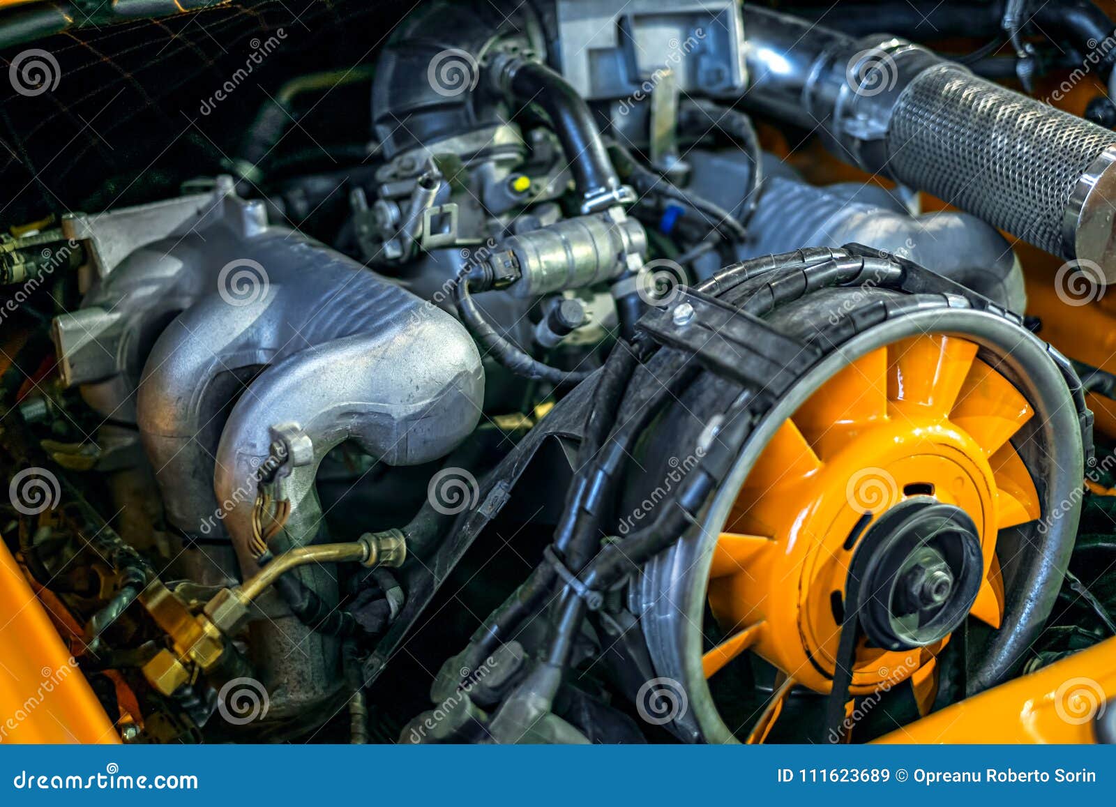 Old car engine stock image. Image of automobile, ferrari - 111623689