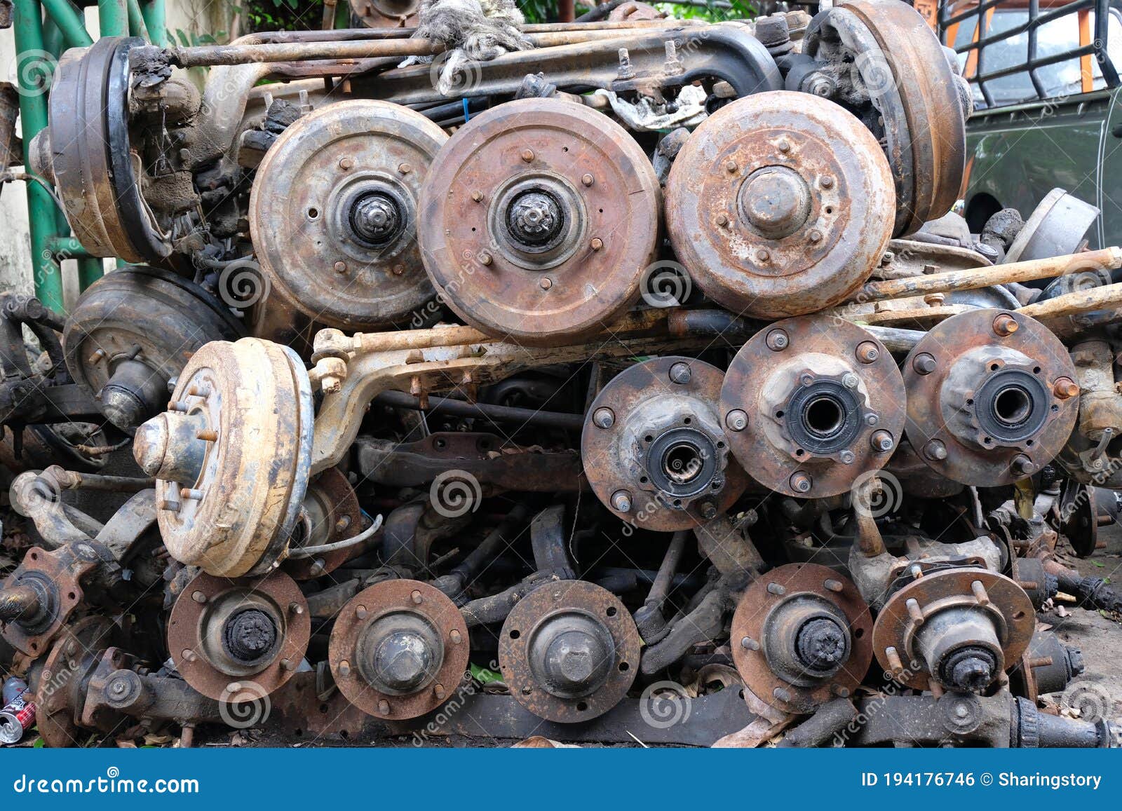 Old Car Engine Part, Grunge and Rusty Machine Stock Photo - Image of ...