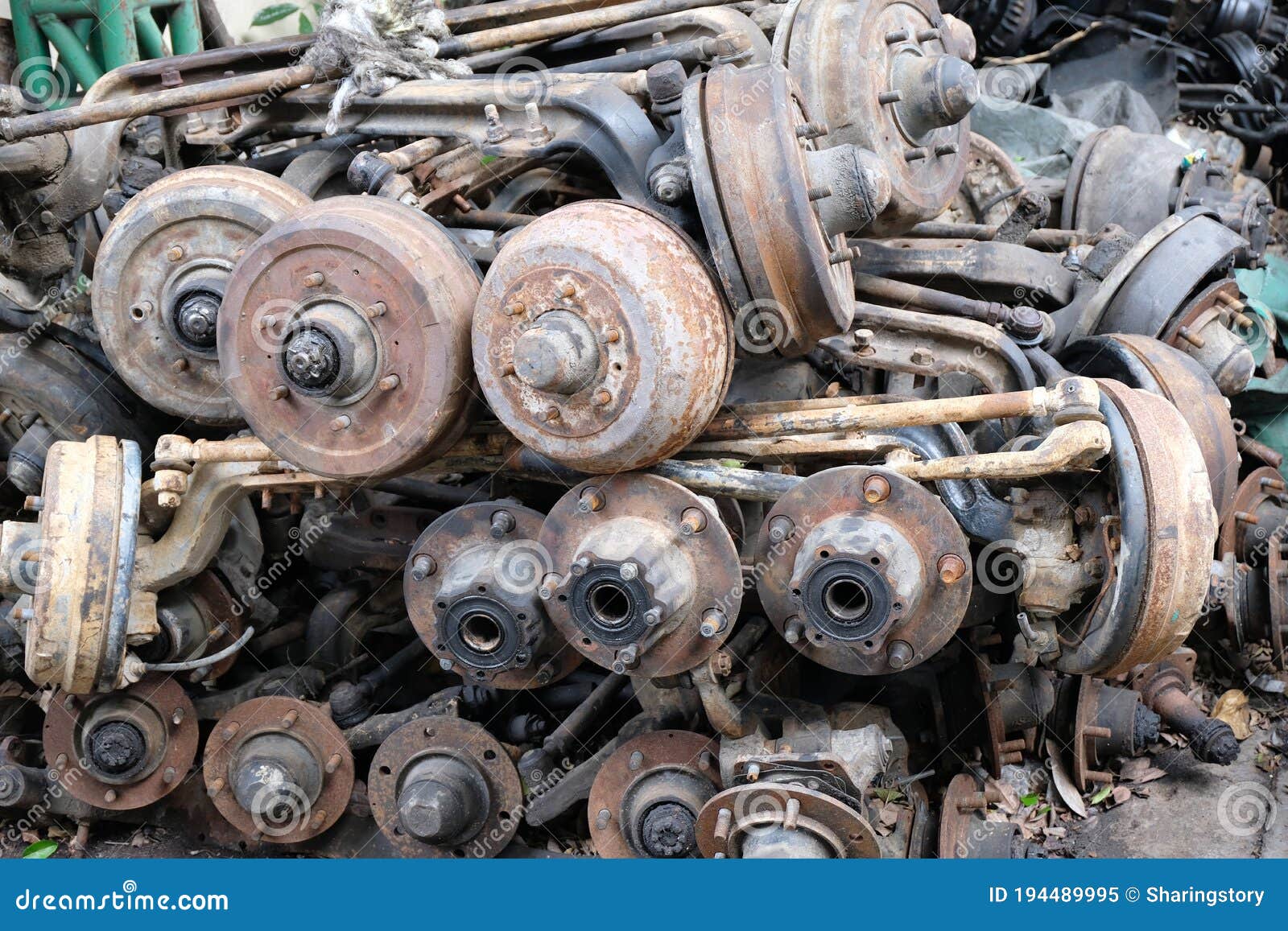 Old Car Engine Part, Grunge and Rusty Machine Stock Image - Image of ...