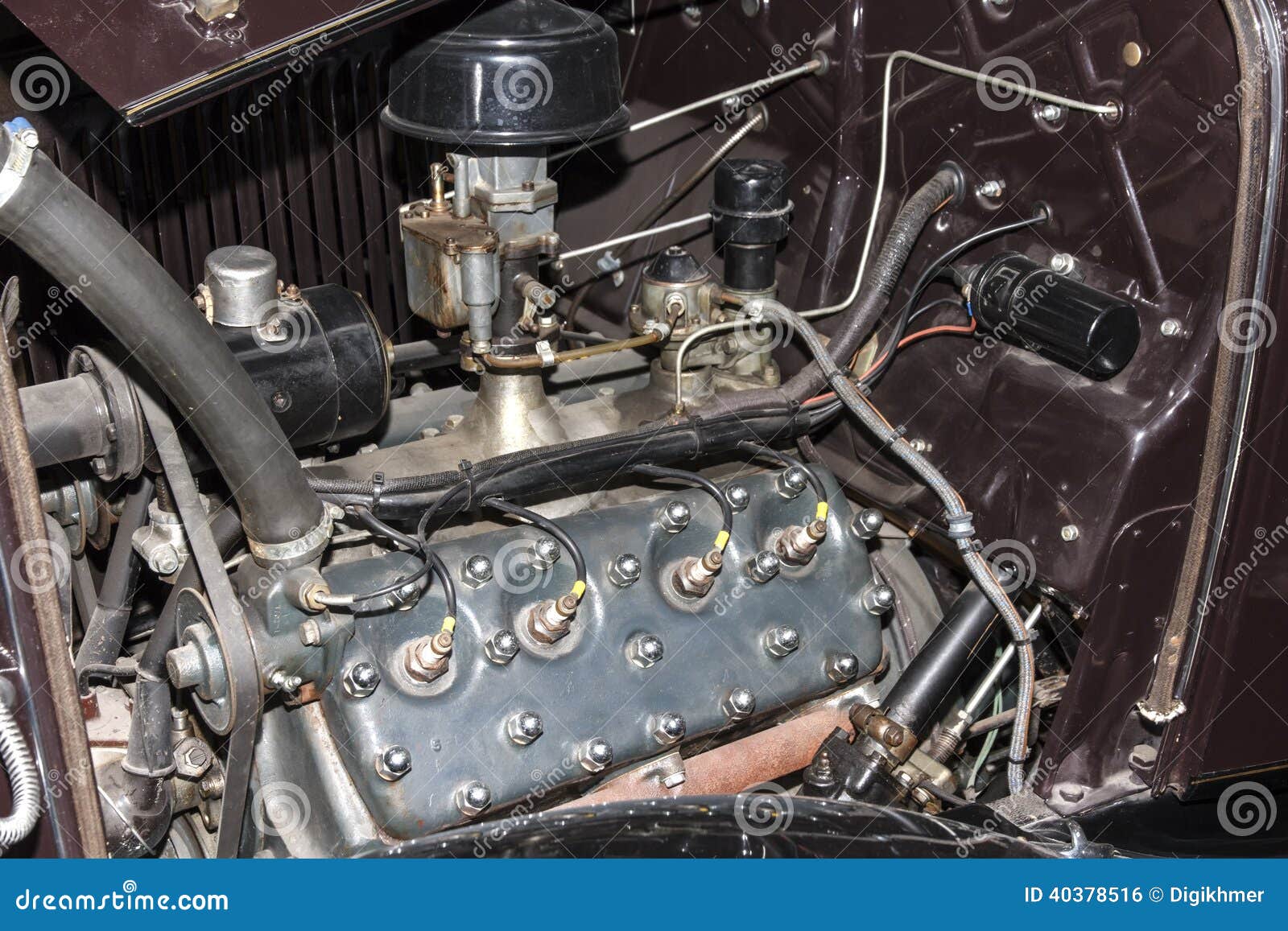 Old car engine stock photo. Image of repairing, safety - 40378516