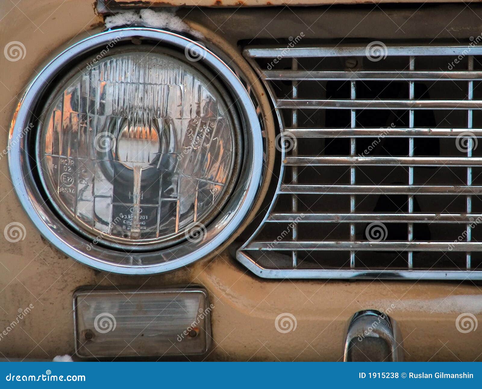 Old car headlight stock photo. Image of custom, land, chrome - 1915238