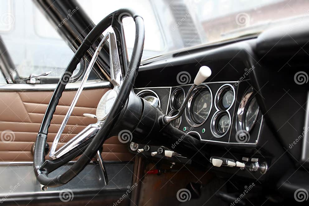 Old Car interior stock image. Image of vintage, drive - 1141459