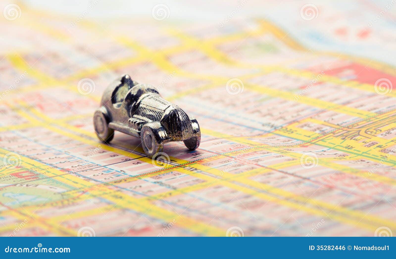 Old car on map stock photo. Image of auto, nostalgic - 35282446