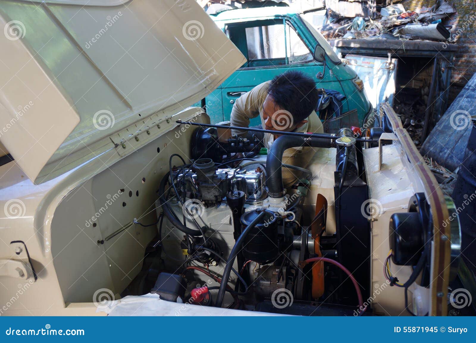 Old car editorial image. Image of java, indonesia, repair - 55871945