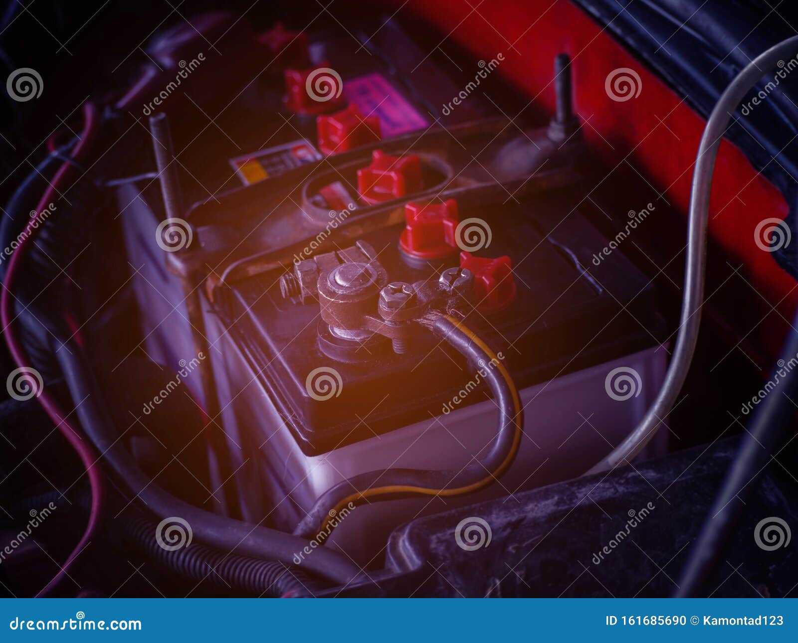 Because the old car stock photo. Image of terminal, lead - 161685690