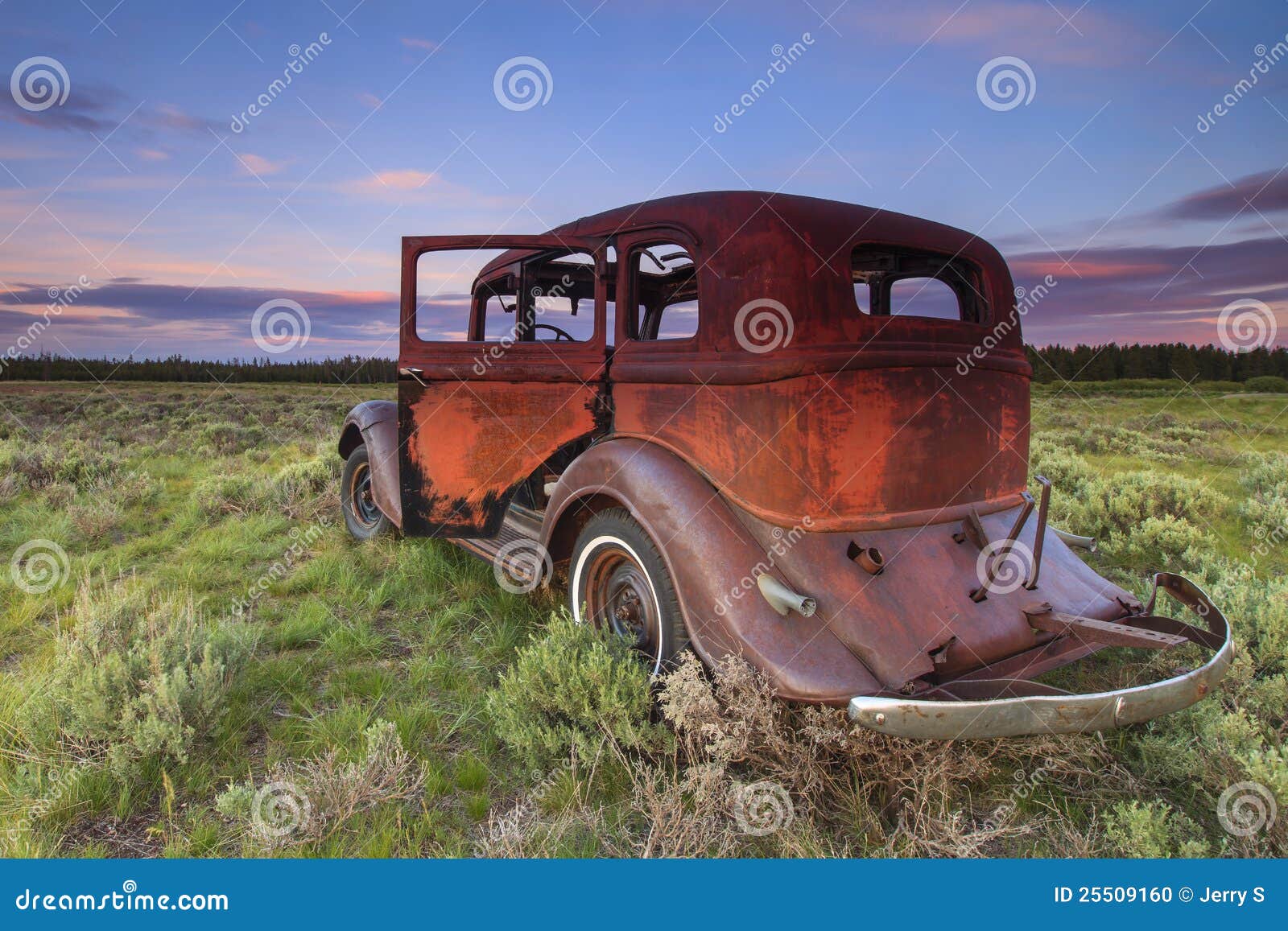 Old Car out if the field stock photo. Image of relic - 25509160