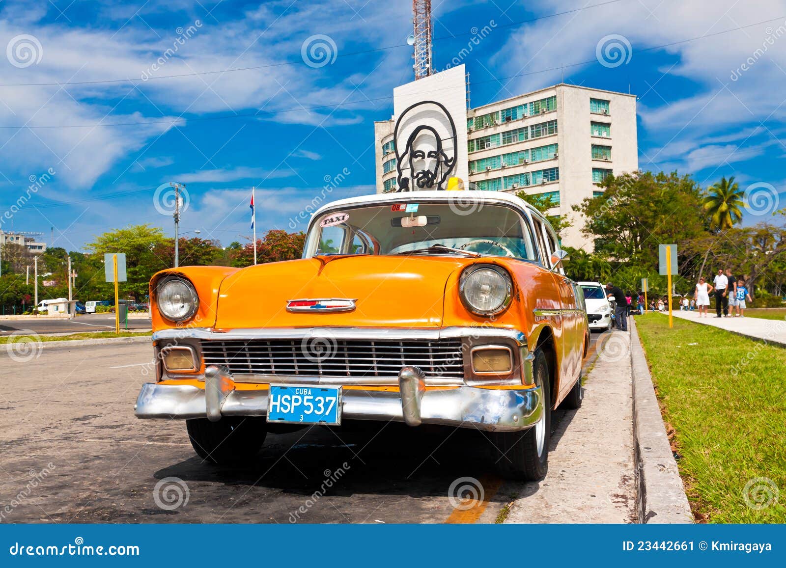 Old Car in the Revolution Square in Havana Editorial Photo - Image of ...