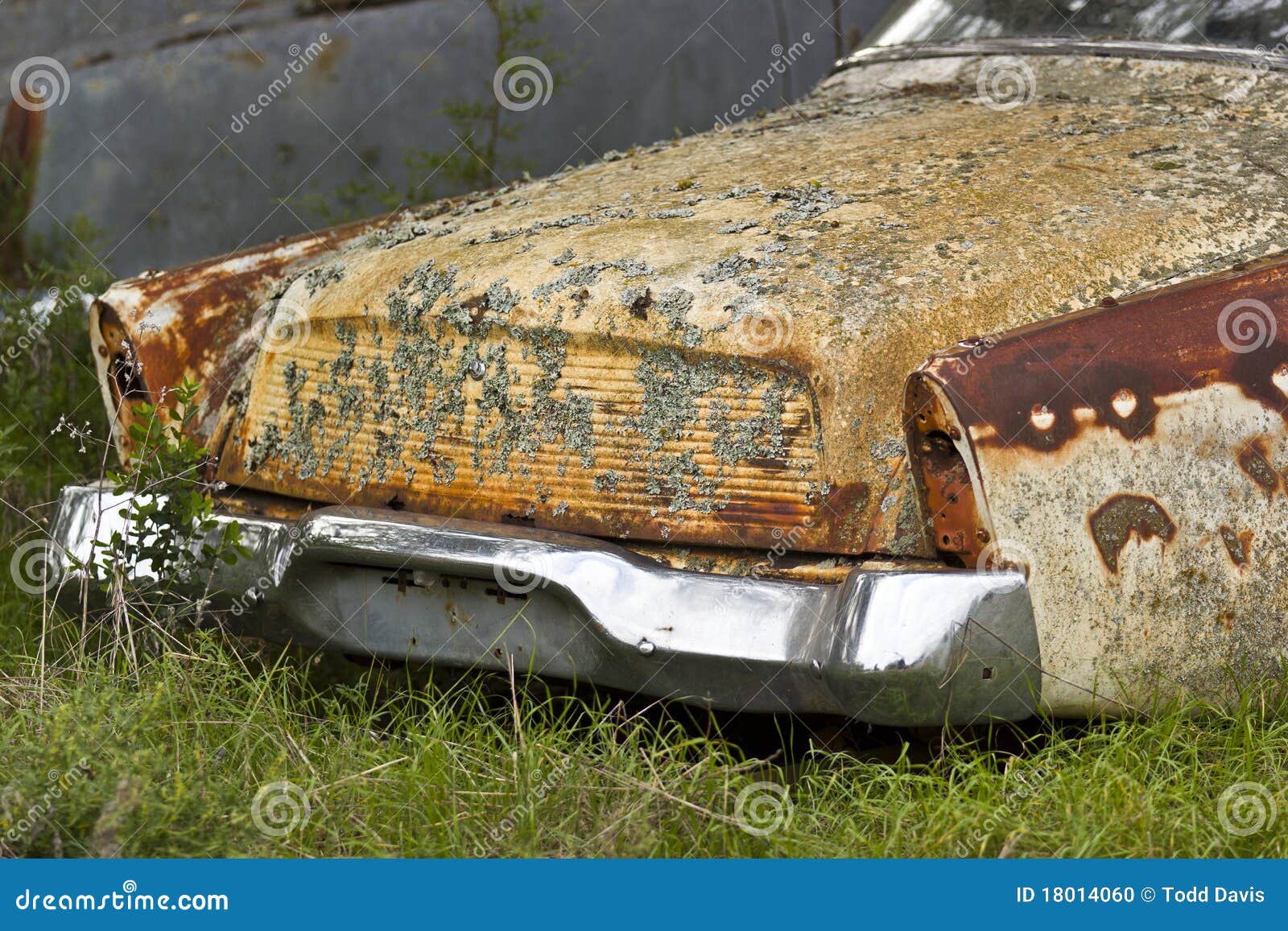 Old car rusting away stock photo. Image of rear, bumper - 18014060