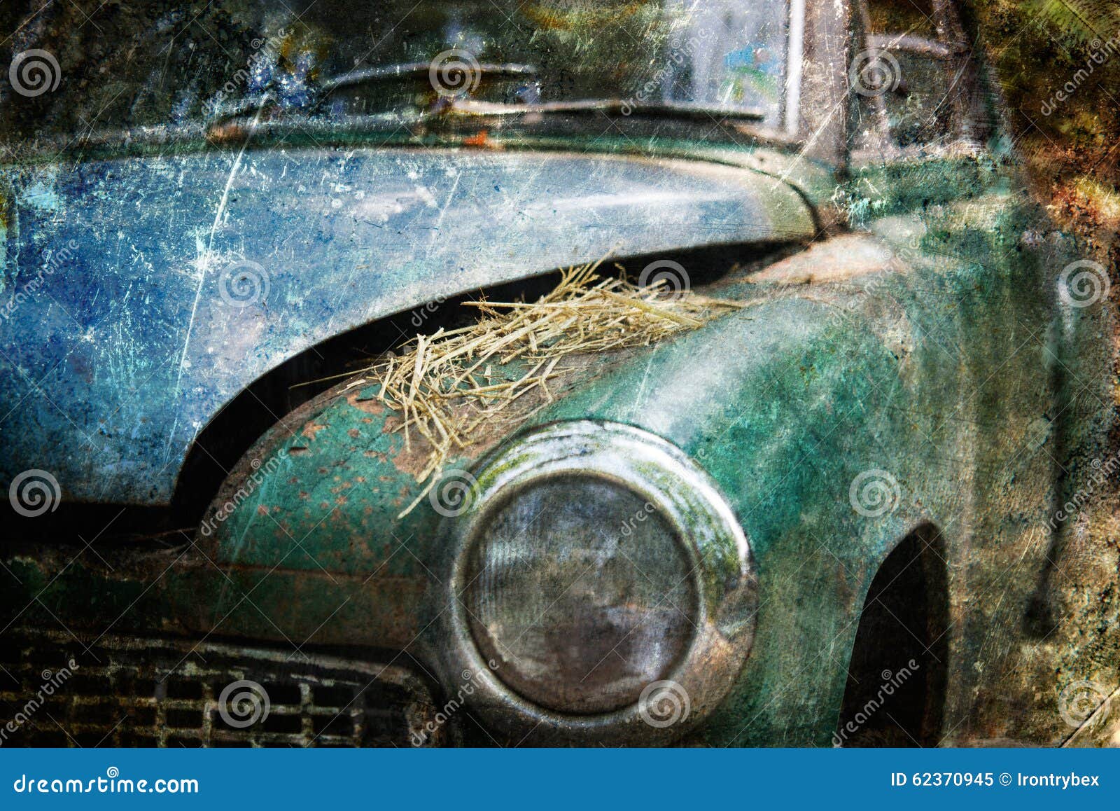 Old Car rusting in forest stock image. Image of obsolete - 62370945