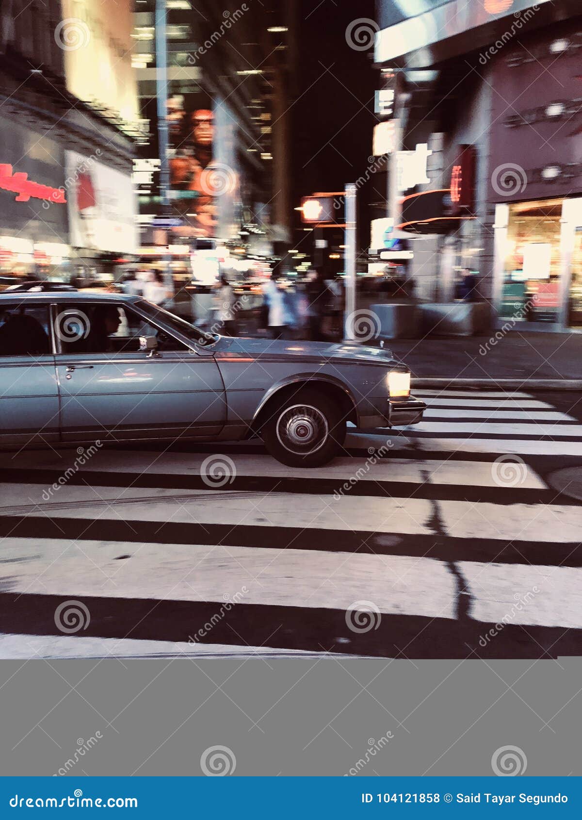 Old Car Speeding in New York City Editorial Stock Photo - Image of lane ...