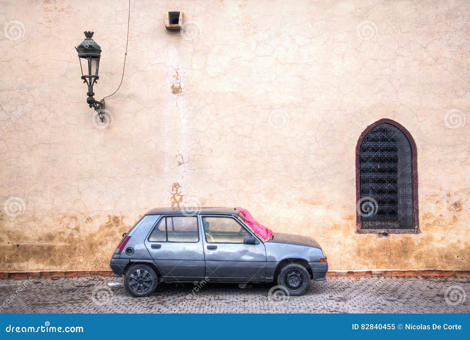Old Car in the Street of Marrakesh, Morocco Stock Image - Image of ...