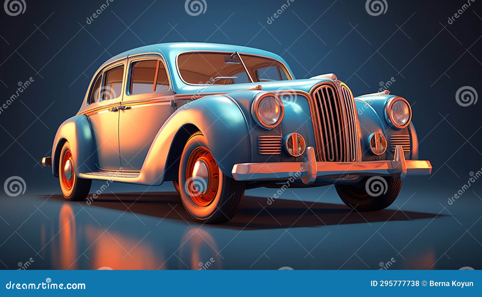 Old Car with a Timeless Design Stock Illustration - Illustration of ...