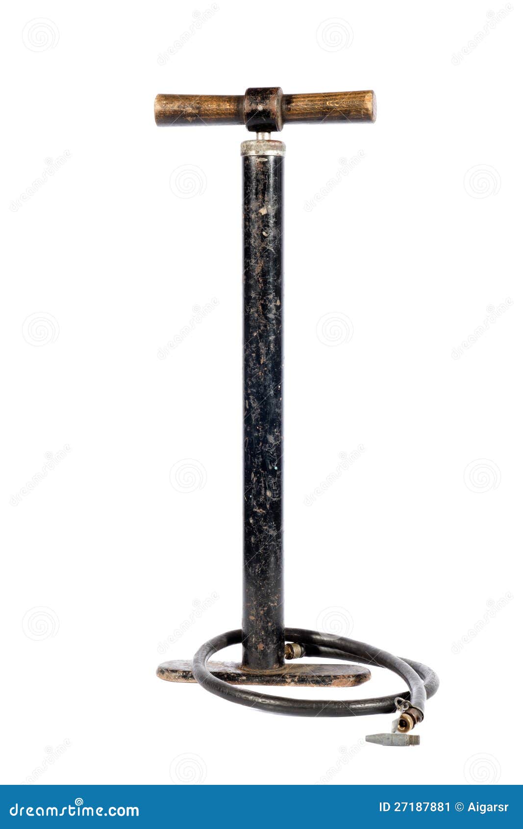 Old car tire pump stock image. Image of single, wheel - 27187881
