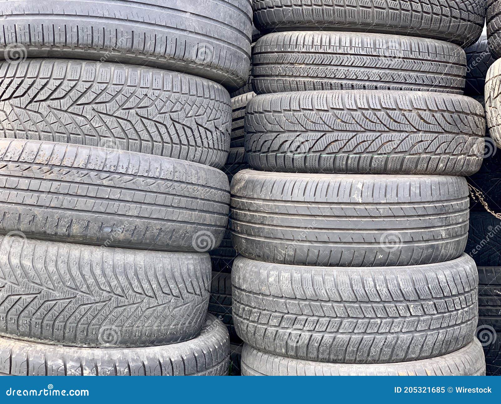 Old Car Tires on Top of Each Other Stock Image - Image of driving ...