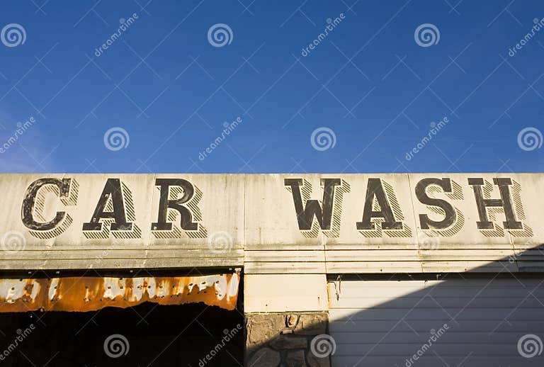 Old car wash sign stock image. Image of sign, text, facade - 1876159
