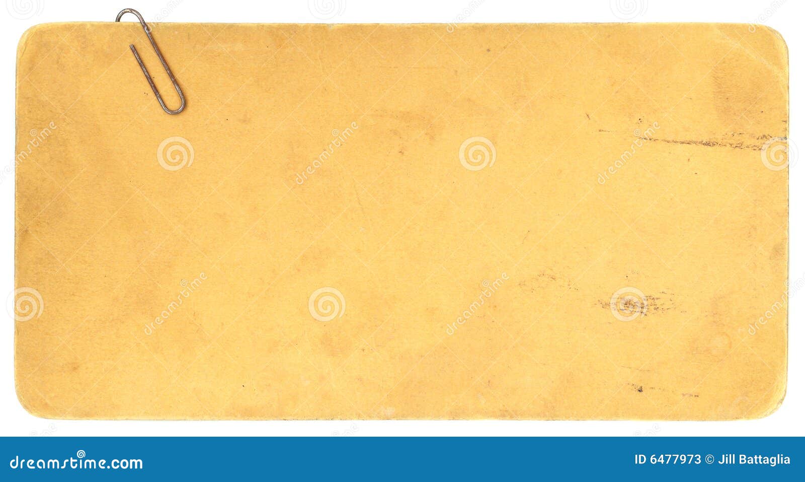 Old Carboard with a Rusty Paperclip and Copyspace Stock Image - Image ...