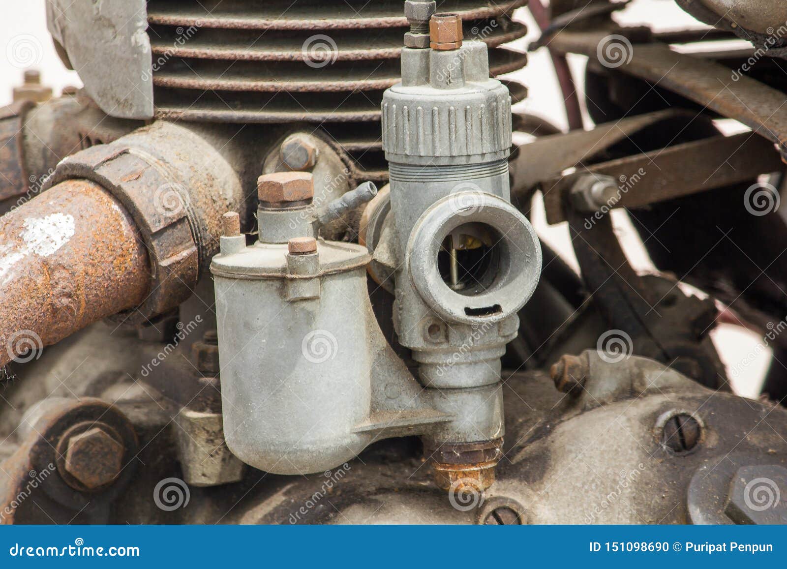 Old Carburettor in the Engine Stock Photo - Image of industry ...