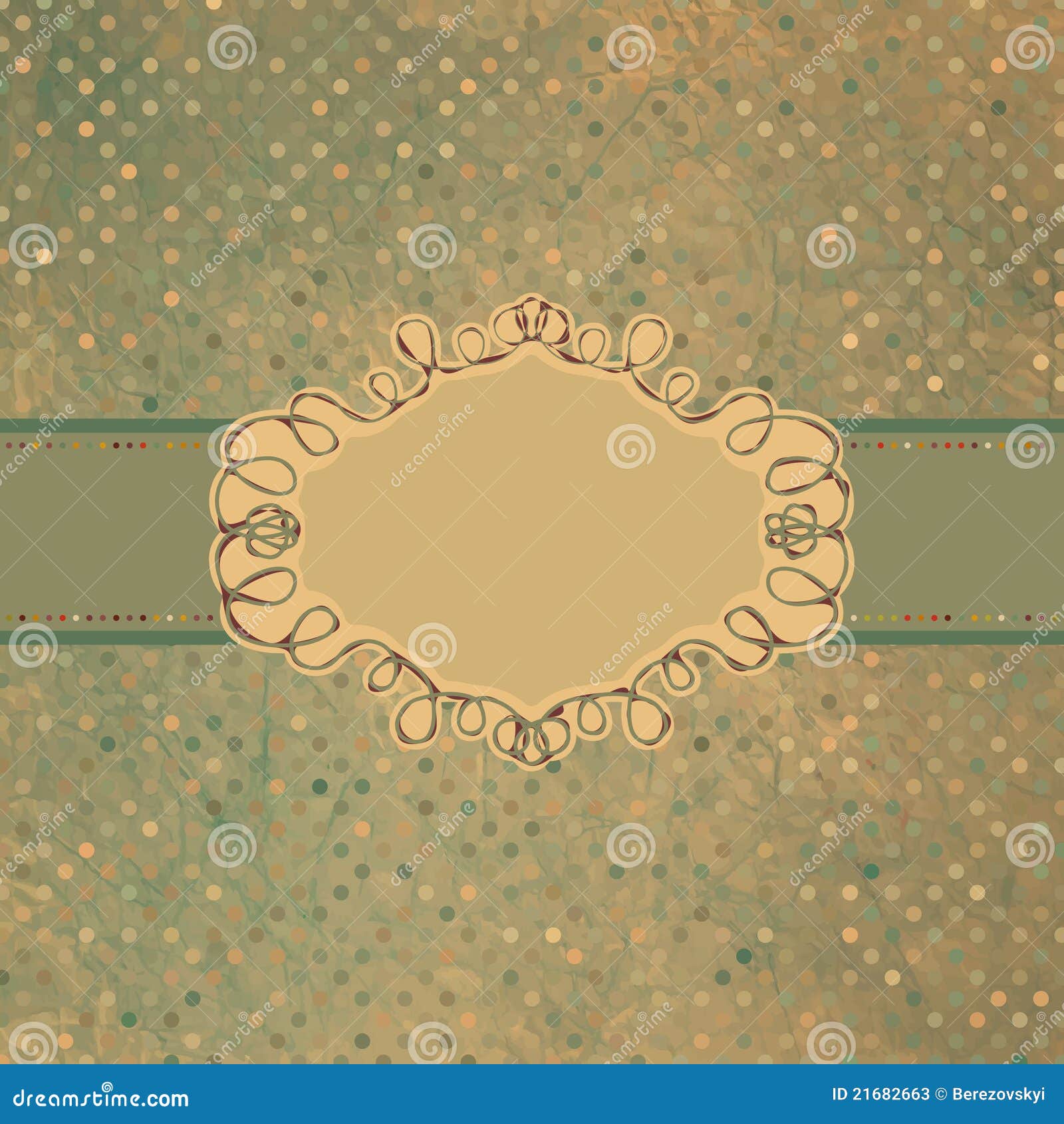 Old Card Design, Blue Vintage Frame. EPS 8 Stock Vector - Illustration ...