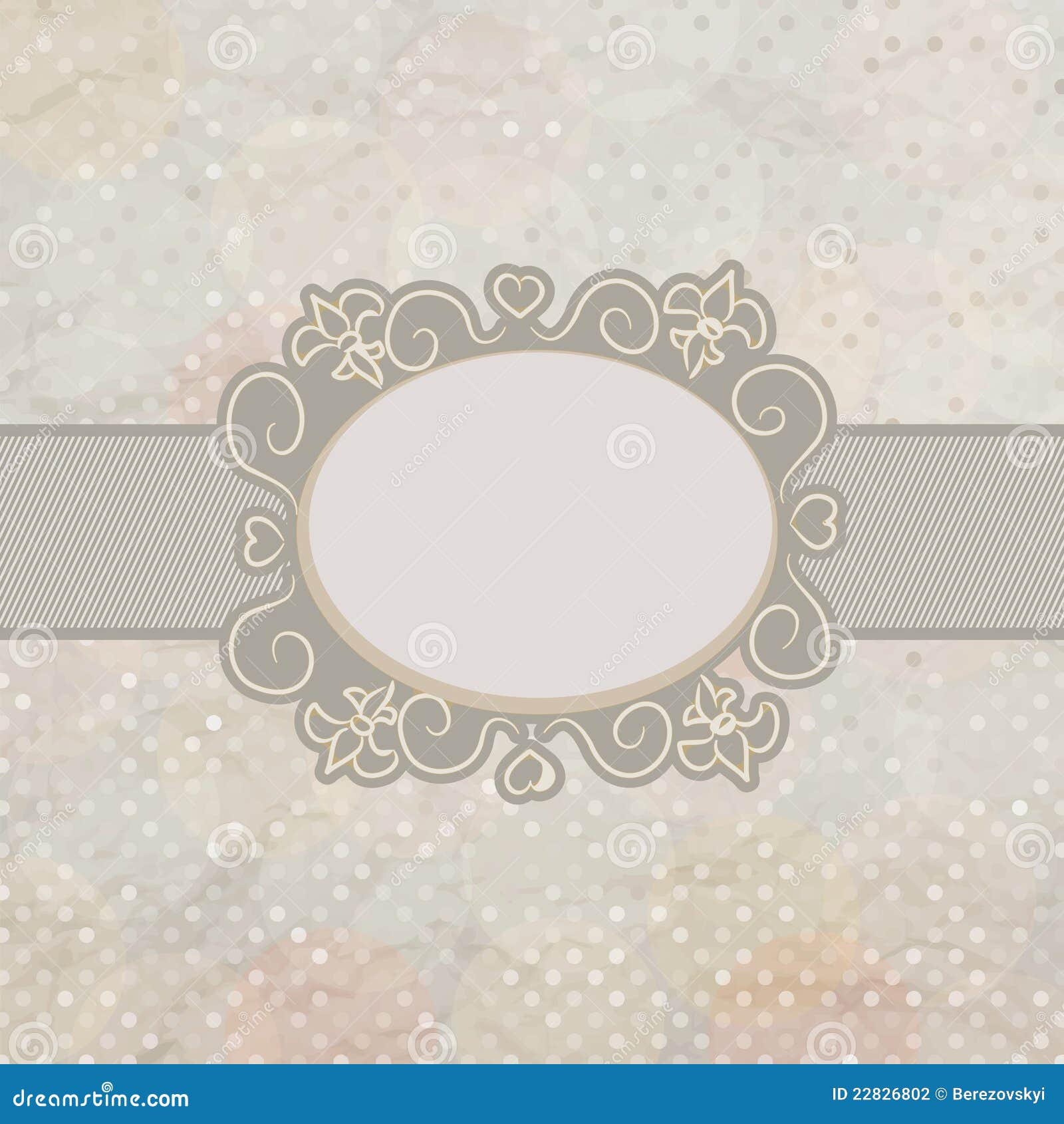 Old Card Design, Blue Vintage Frame. EPS 8 Stock Vector - Illustration ...