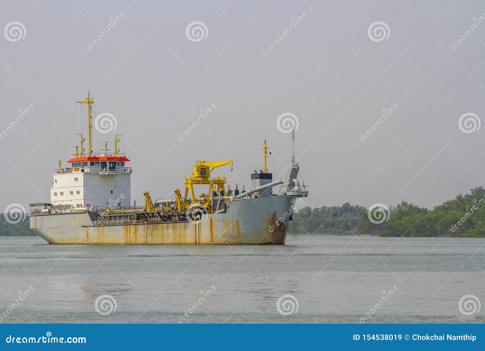 Old Cargo Ship or Ferry on the Sea Stock Image - Image of delivery ...