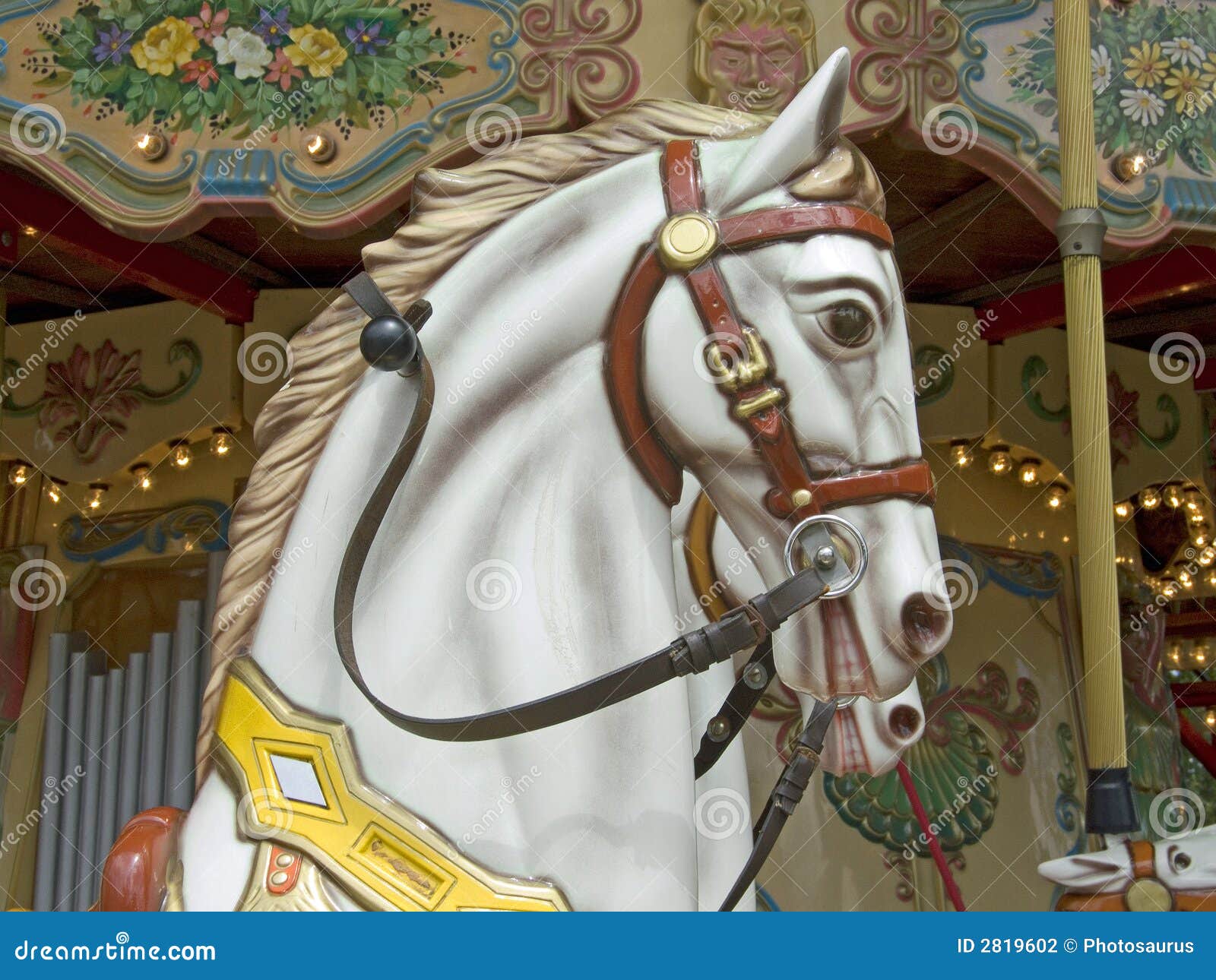 Old carousel horse stock photo. Image of halter, craftsmanship - 2819602
