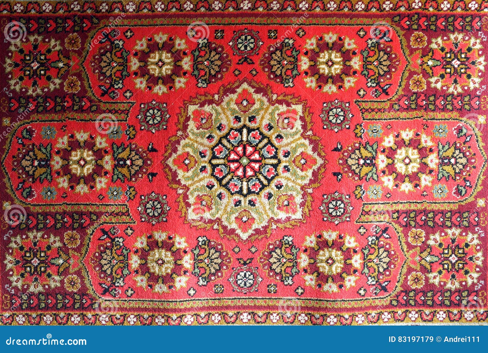 Old Carpet with National Oriental Stock Image - Image of loom ...