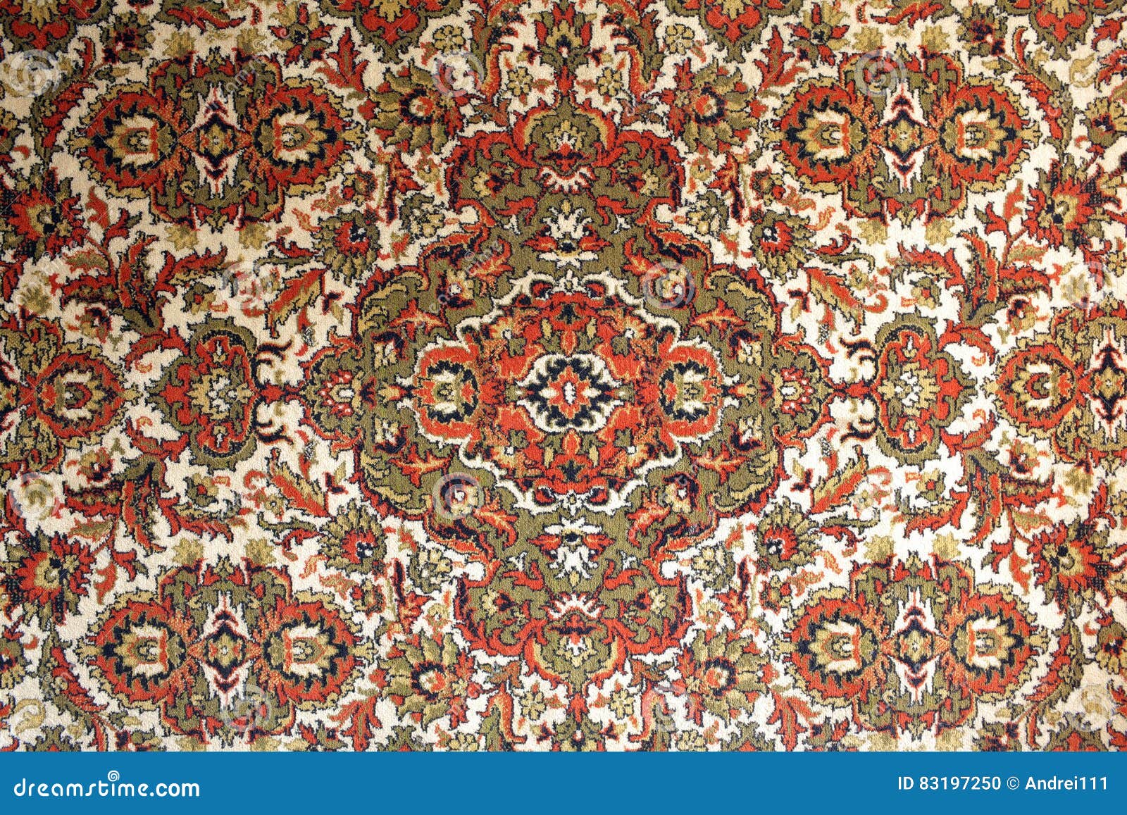 Old Carpet with National Oriental Stock Photo - Image of persian ...