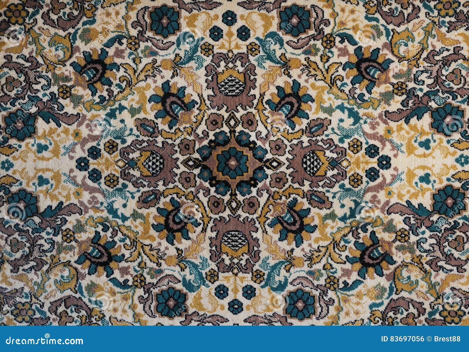 Old Carpet with Pattern. Top View. Stock Photo - Image of color, fabric ...