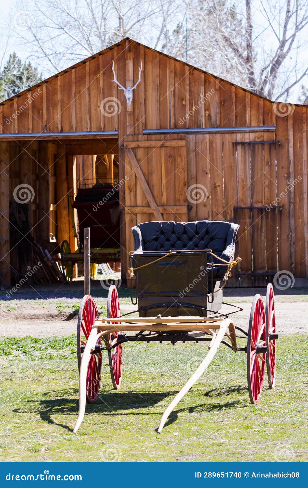 Old carriage stock photo. Image of wheels, antiques - 289651740