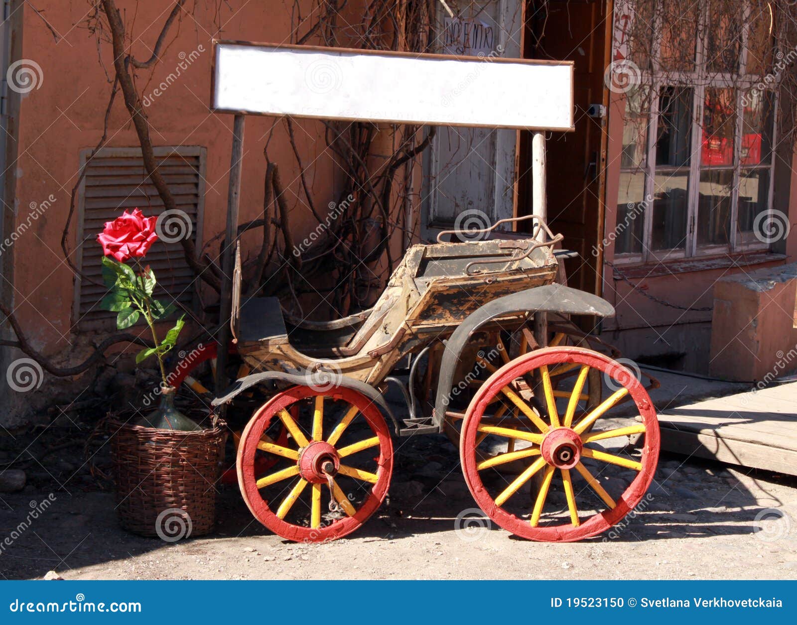 Old cart. stock photo. Image of nostalgia, decoration - 19523150