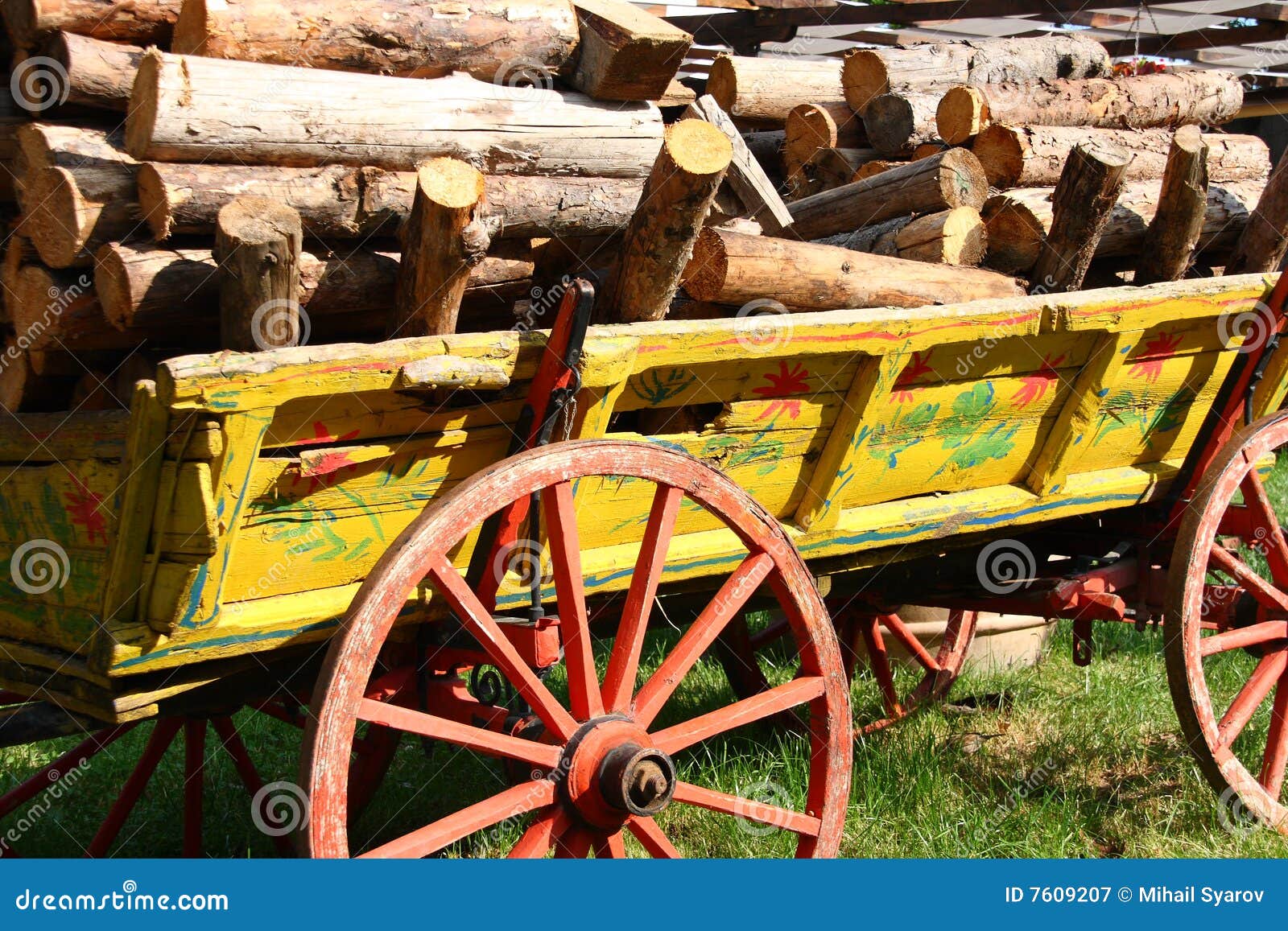 Old cart stock image. Image of cutting, charged, transportation - 7609207