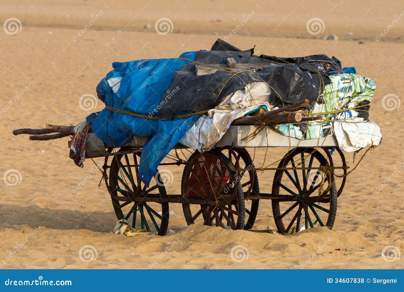 Old cart stock photo. Image of beach, stall, shopping - 34607838