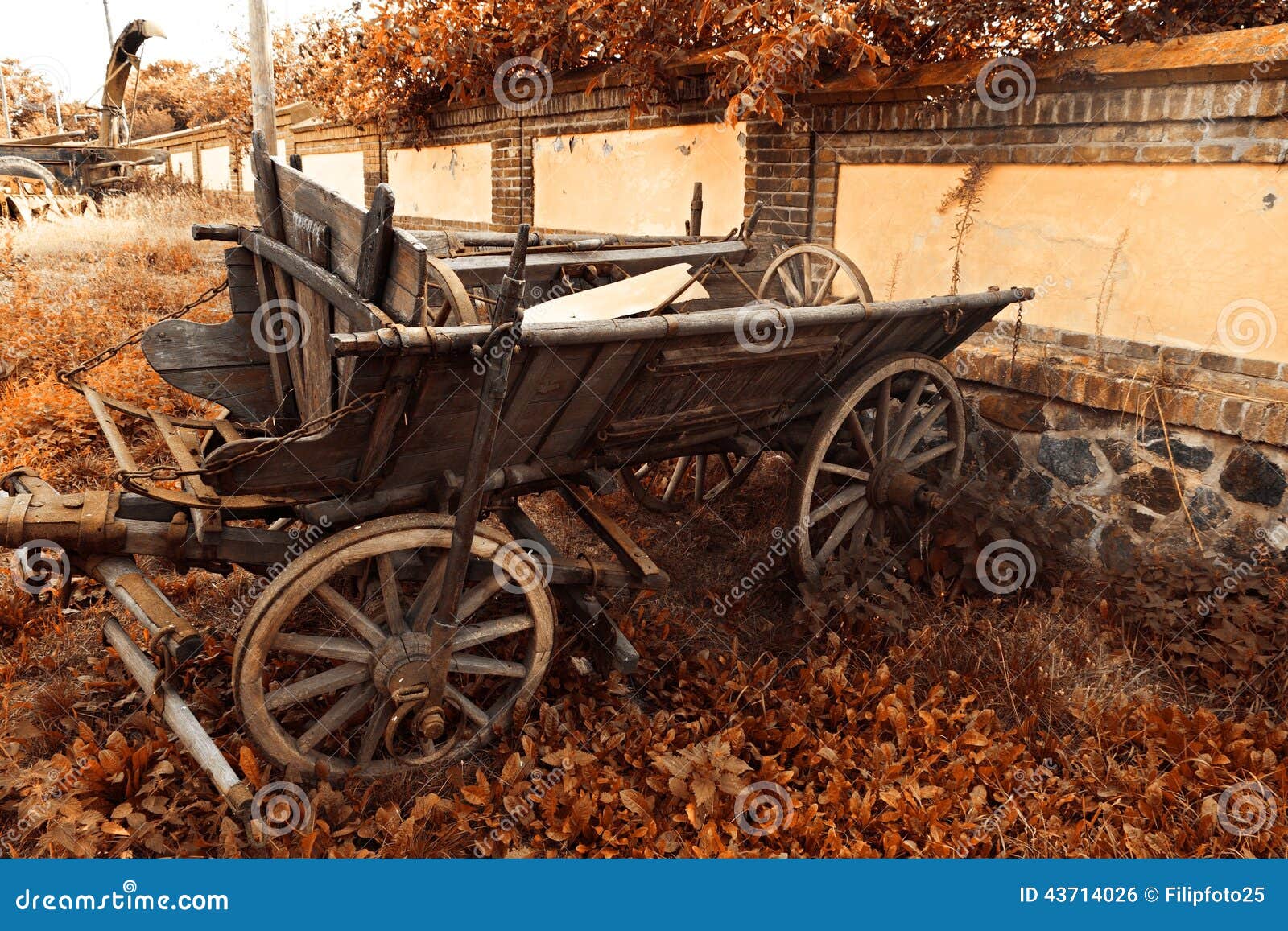 Old cart stock photo. Image of wooden, country, vintage - 43714026